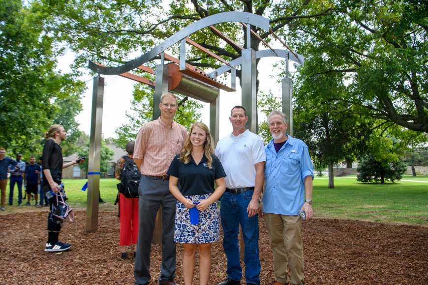 Mechanical engineering student unveils Sights and Sounds sculpture