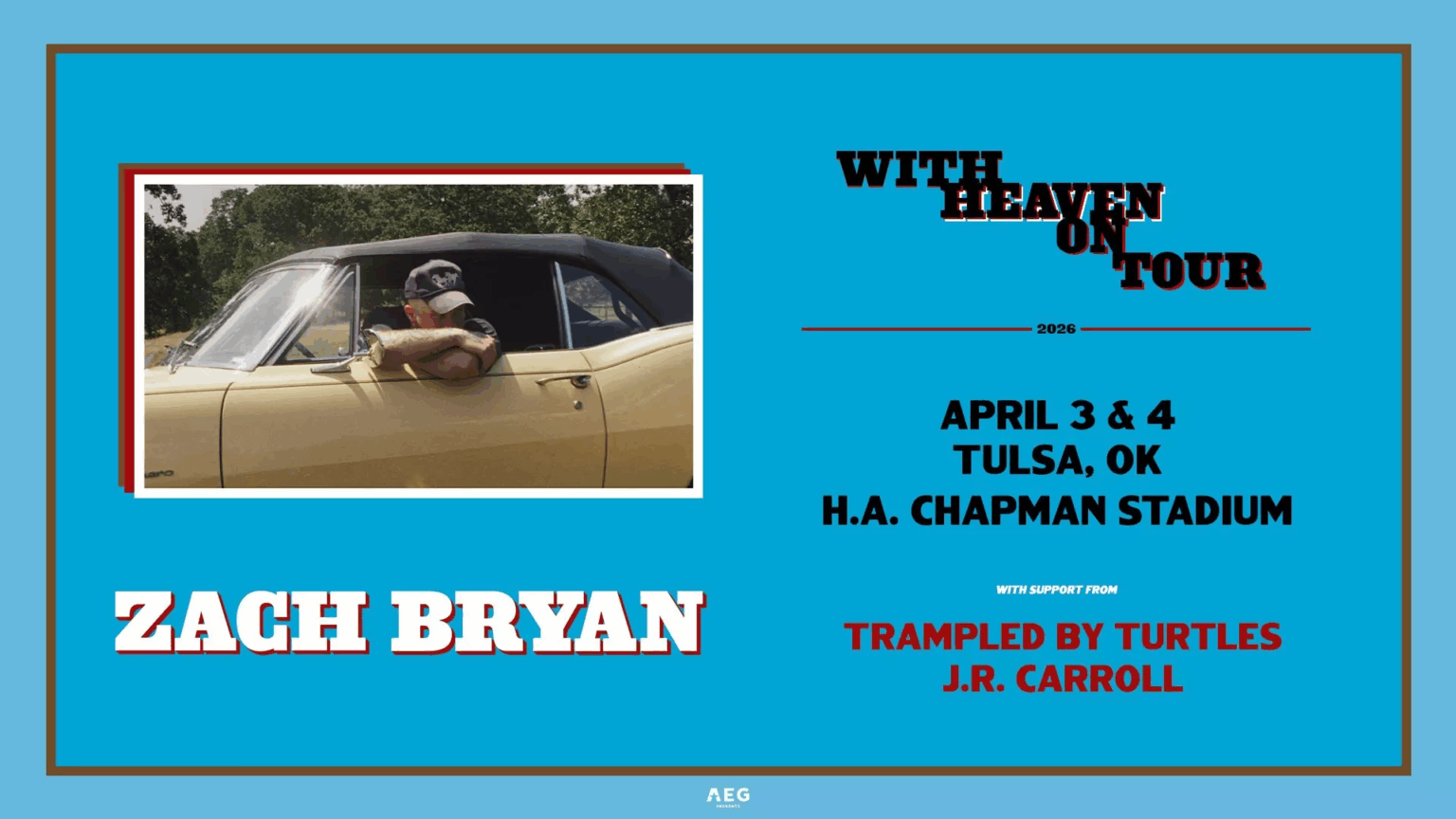 Zach Bryan announces tour dates at UTulsa's H.A. Chapman Stadium - The ...